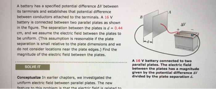 Solved A battery has a specified potential difference AV | Chegg.com