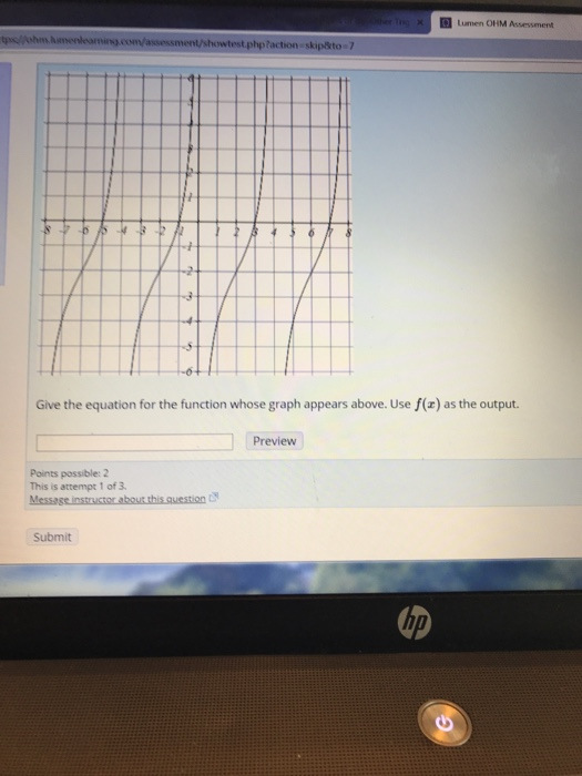 Solved Lumen OHM Assessment Give the equation for the | Chegg.com