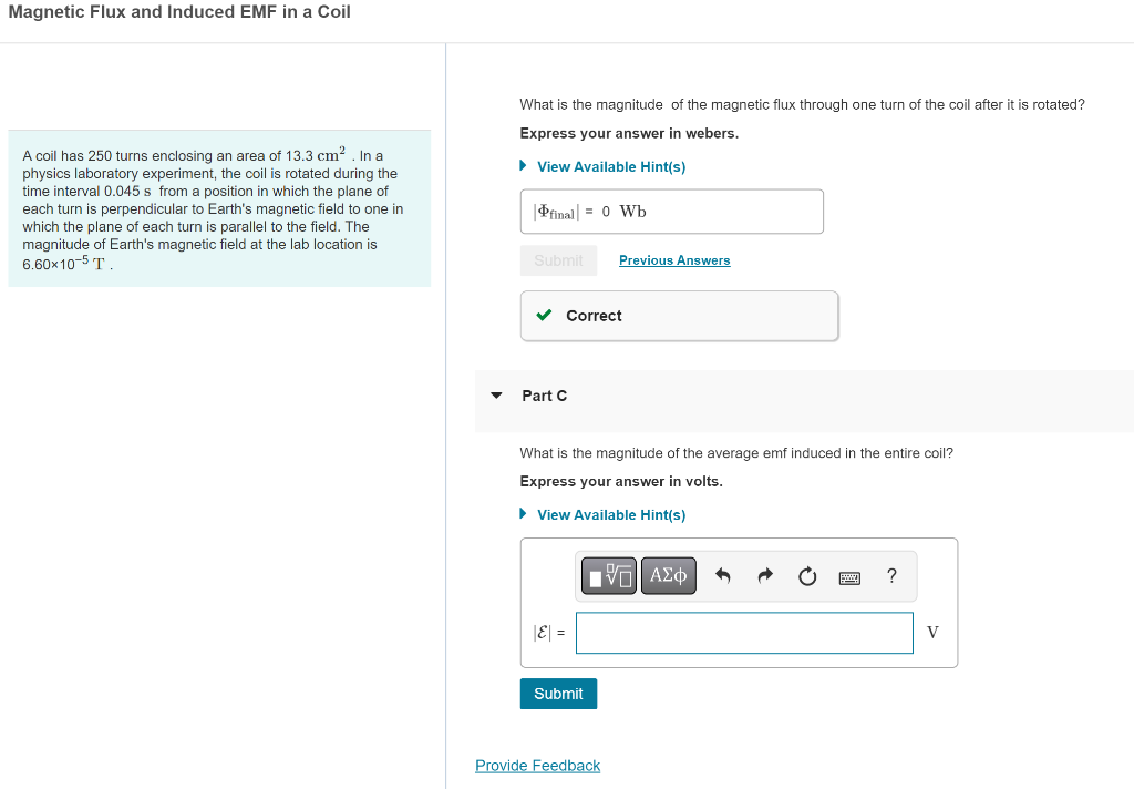 Solved Magnetic Flux and Induced EMF in a Coil What is the | Chegg.com