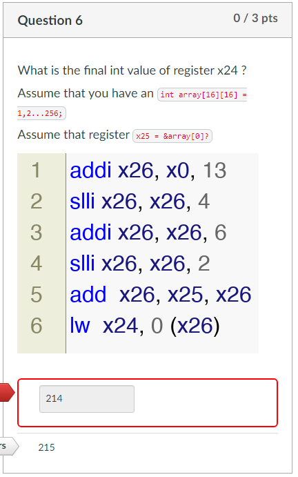Solved Question 6What is the final int value of register | Chegg.com