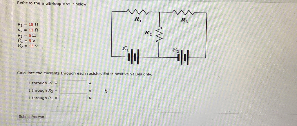 Solved Refer to the multi-loop circuit below. MTT R1 = 15 R2 | Chegg.com