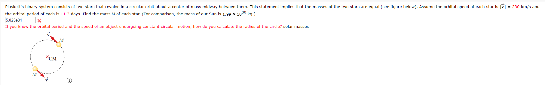Solved Plaskett's binary system consists of two stars that | Chegg.com