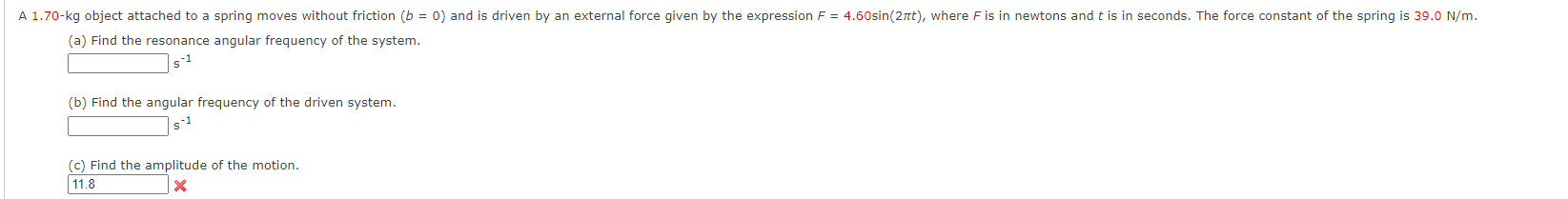 Solved (a) ﻿Find the resonance angular frequency of the | Chegg.com