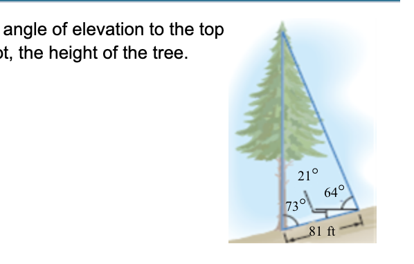 Solved A pine tree growing on a hillside makes a angle with | Chegg.com
