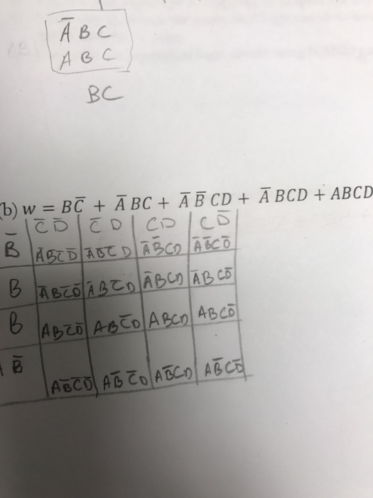 Solved simplify the following expression using karnaugh map | Chegg.com