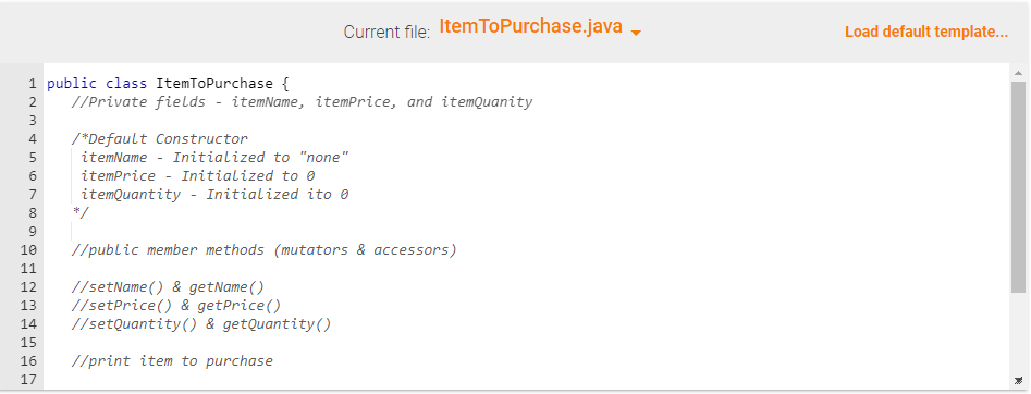 Solved Create a program using classes that does the | Chegg.com