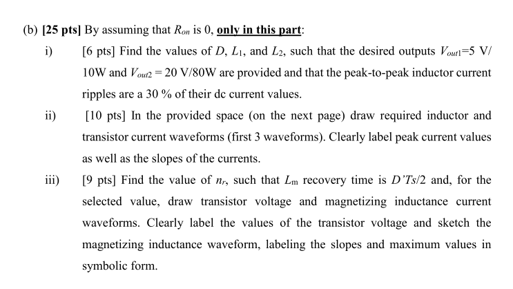 Problem 2, [50 points] The dual-output forward | Chegg.com