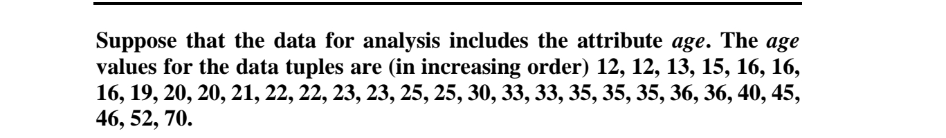 Solved Suppose that the data for analysis includes the | Chegg.com