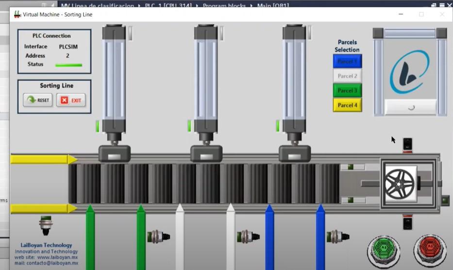 Solved A plc program that arranges the boxes according to | Chegg.com