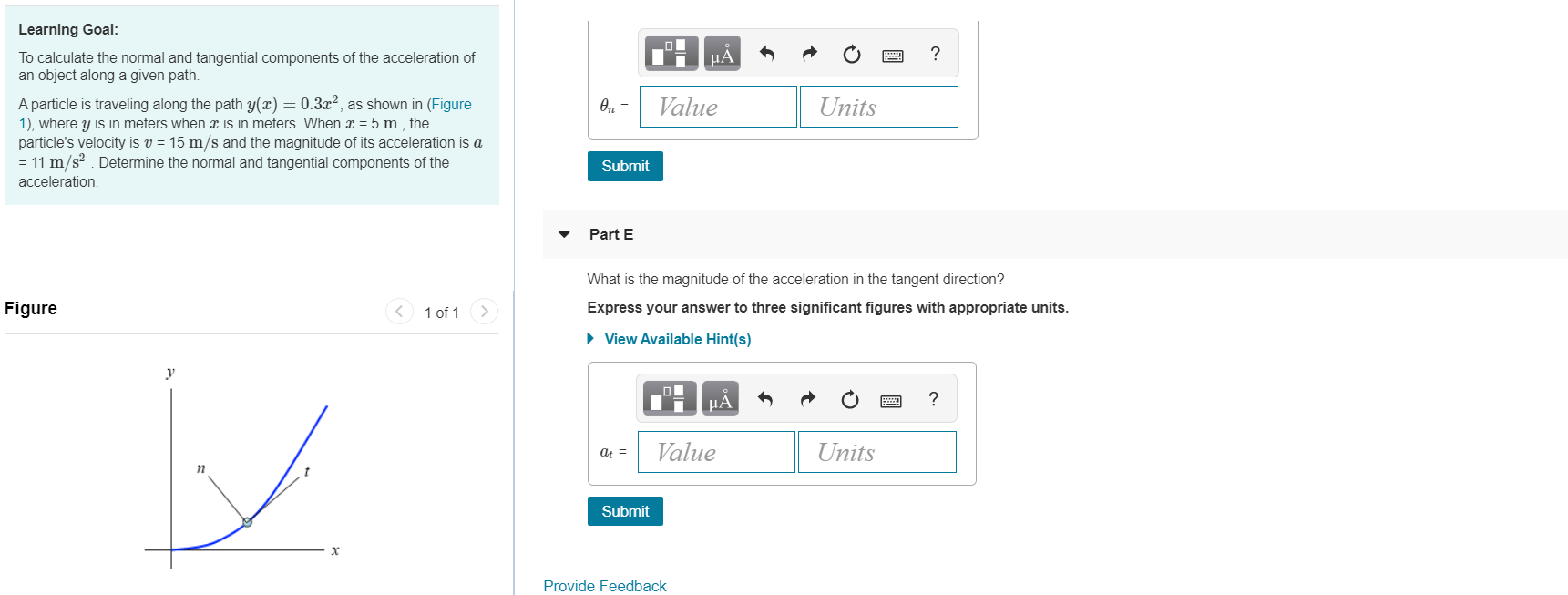 Solved Part A Learning Goal: To calculate the normal and | Chegg.com