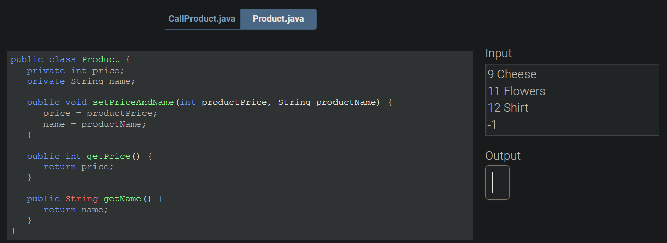 Solved CallProduct.java Product.java import | Chegg.com