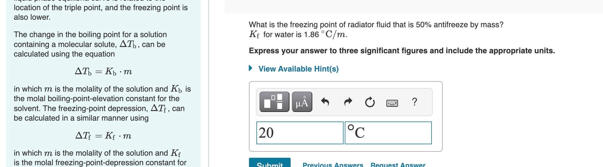 Solved location of the triple point, and the freezing point | Chegg.com