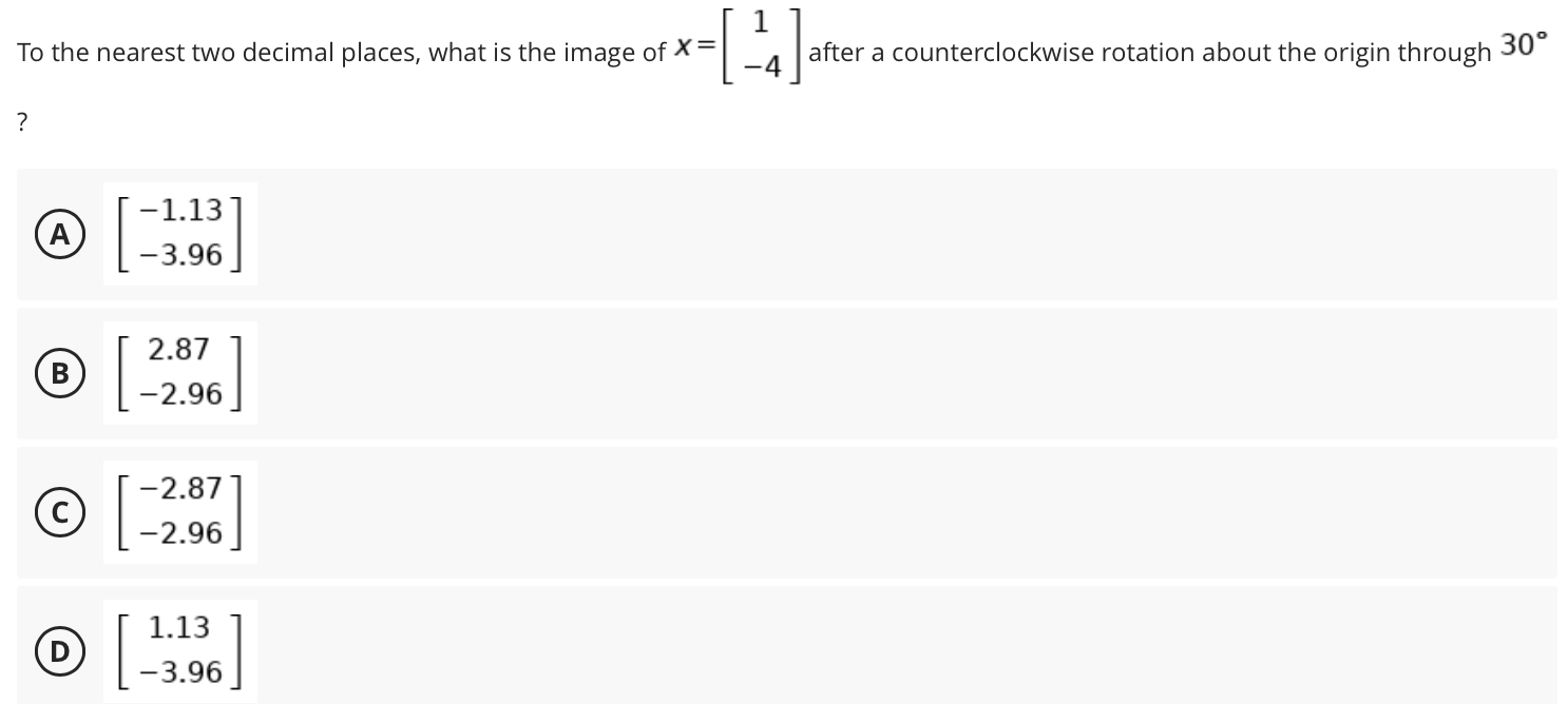 Solved To the nearest two decimal places, what is the image | Chegg.com