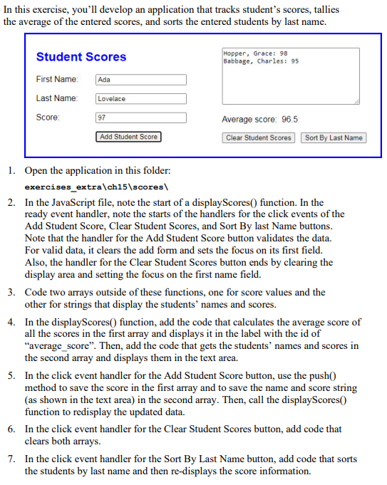Solved In this exercise, you'll develop an application that | Chegg.com