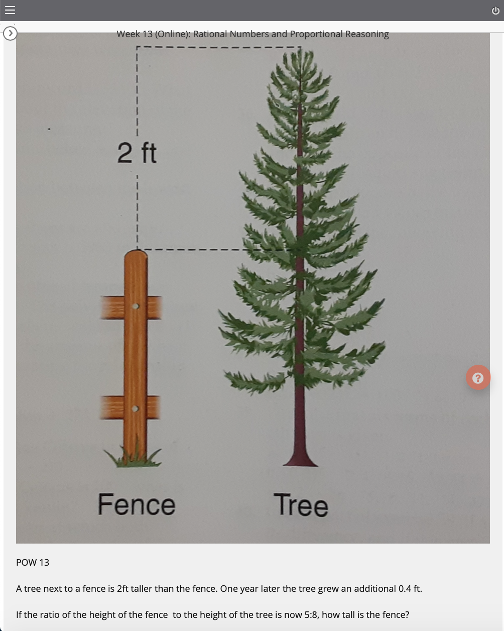 Solved Week 13 (Online): Rational Numbers and Proportional | Chegg.com