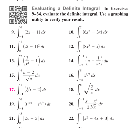Solved L Evaluating a Definite Integral In Exercises 9-34, | Chegg.com