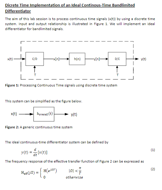 Solved Dicrete Time Implementation of an Ideal | Chegg.com
