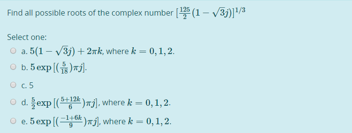 Solved Find all possible roots of the complex number ( 2 (1 | Chegg.com