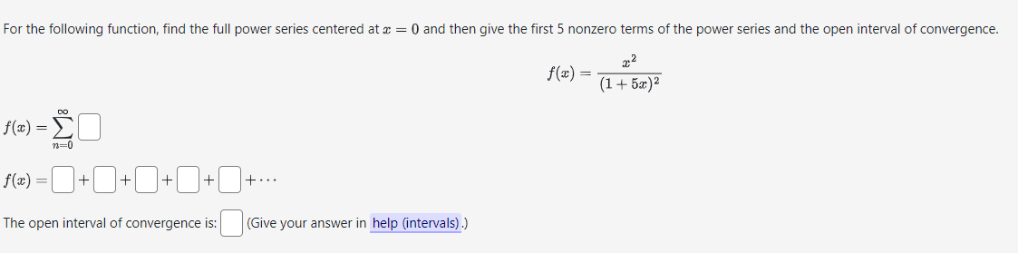 Solved For the following function, find the full power | Chegg.com