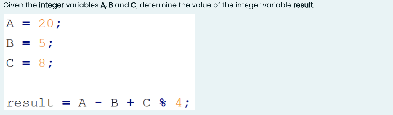 Solved Given The Integer Variables A B And C Determine The 4718