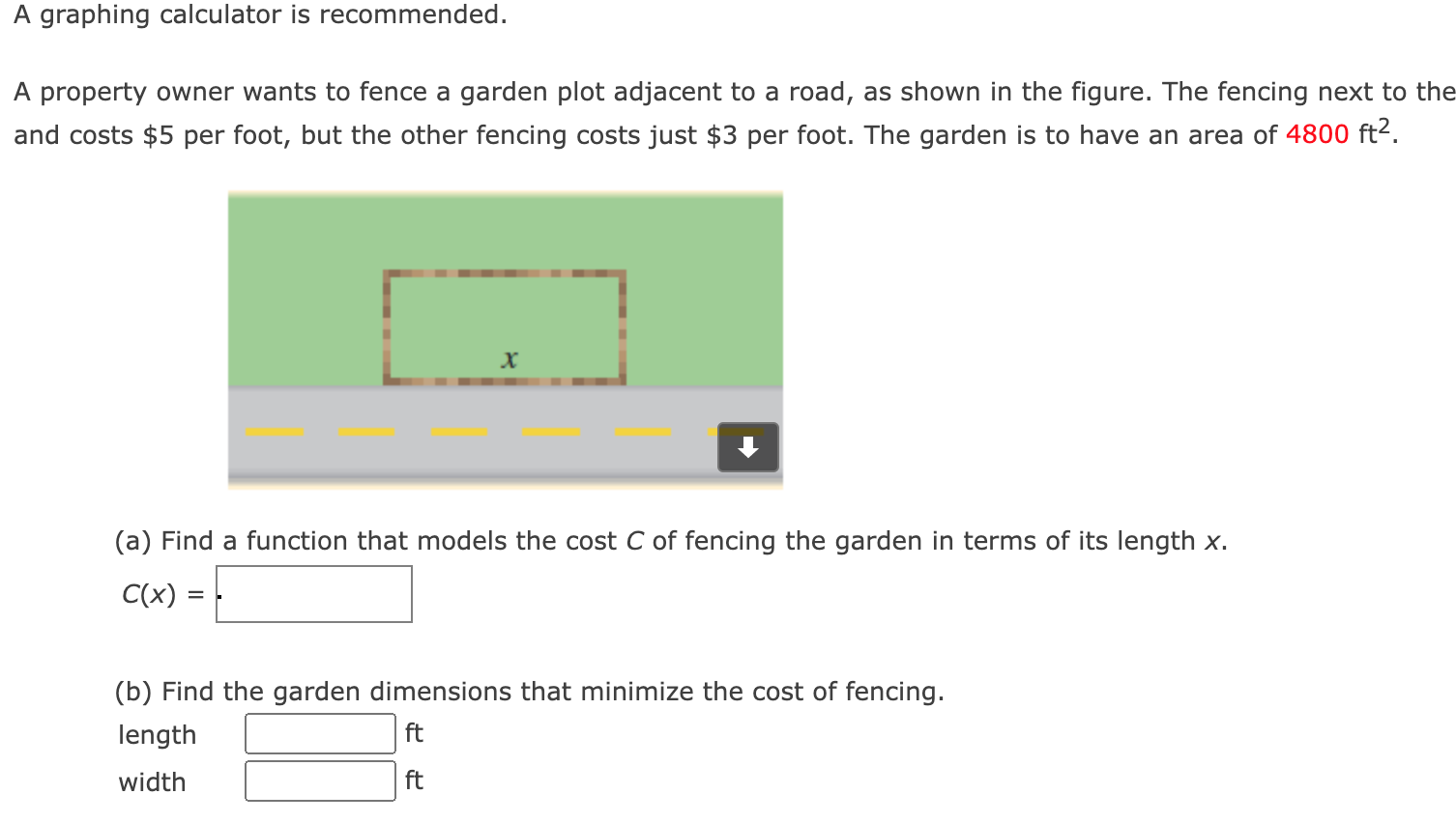 Solved A graphing calculator is recommended. A property | Chegg.com