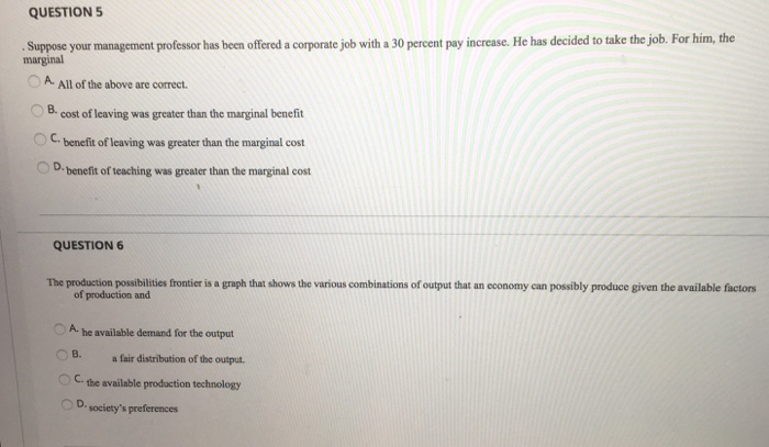 Solved QUESTIONS Suppose your management professor has been | Chegg.com