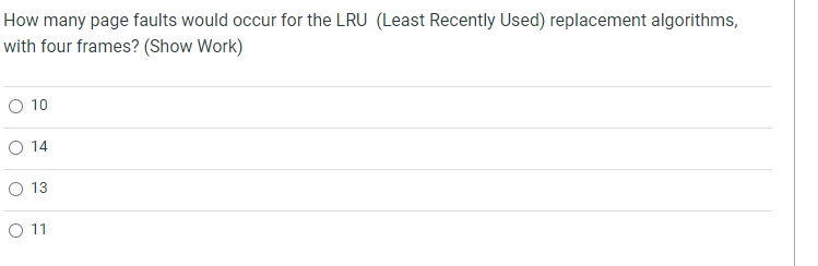 Solved Consider the following page reference string: | Chegg.com