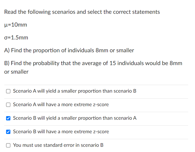 Solved Read the following scenarios and select the correct | Chegg.com
