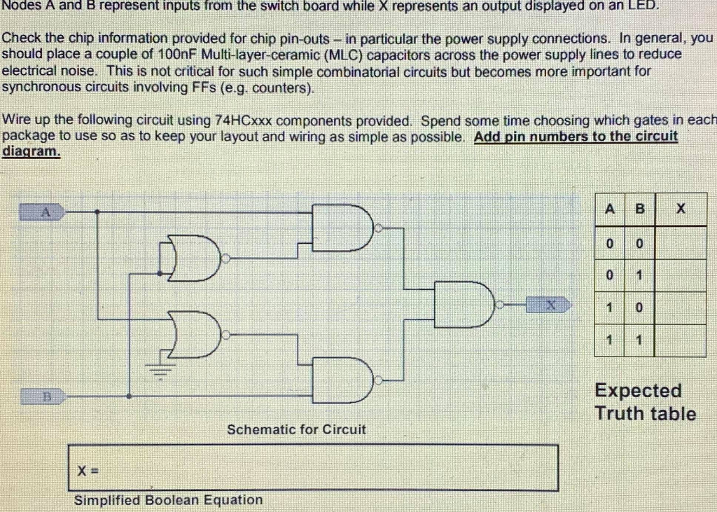 Solved Nodes A and B represent inputs from the switch board | Chegg.com