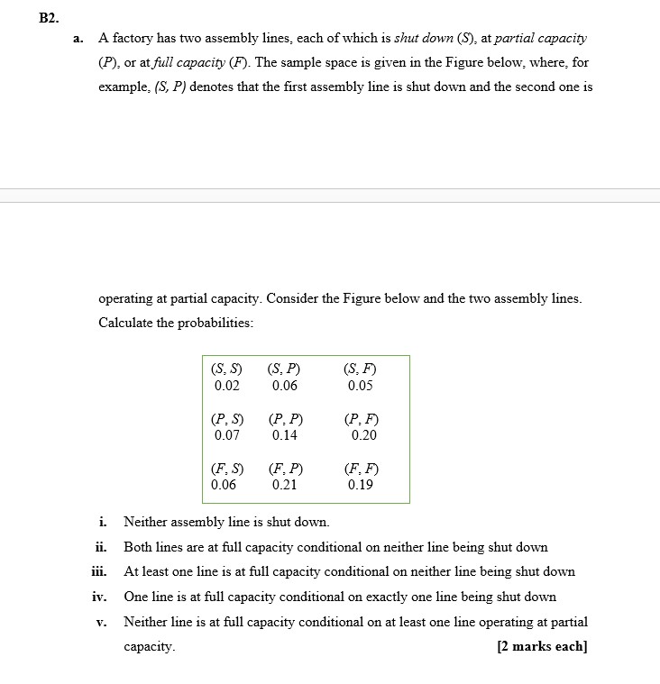 Solved a. A factory has two assembly lines, each of which is | Chegg.com