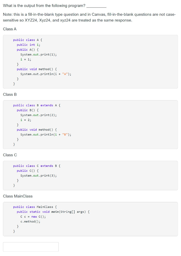 Solved What is the output from the following program? Note: | Chegg.com