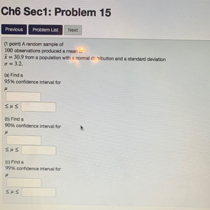 Solved Ch6 Sect: Problem 15 Previous Problem List Next (1 | Chegg.com