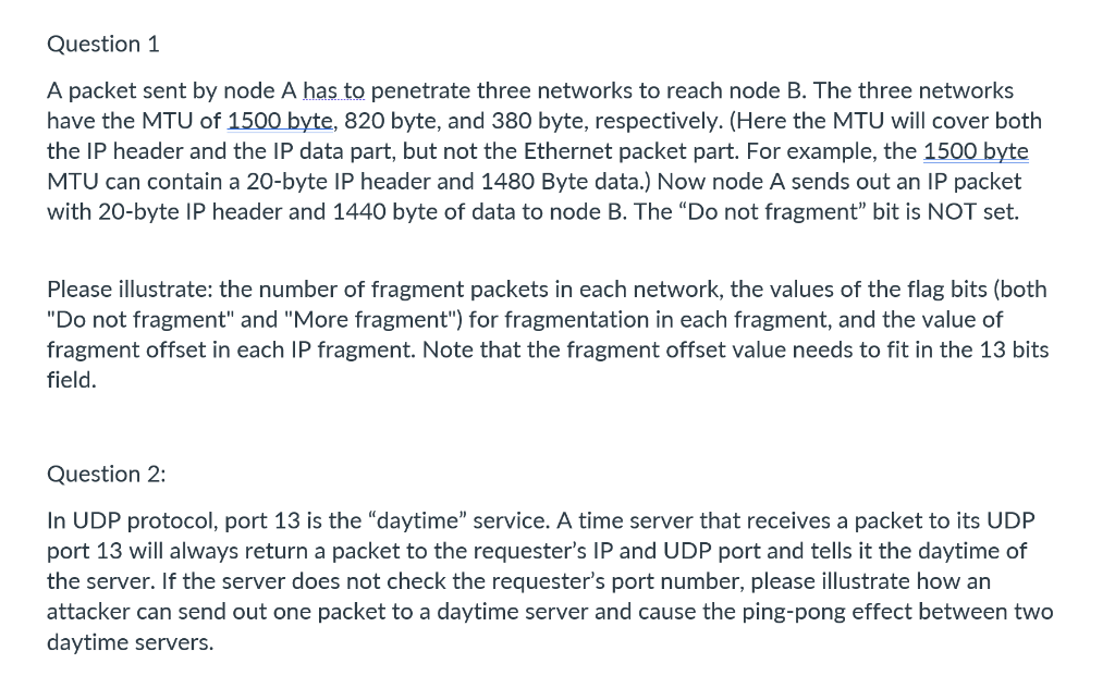Solved A packet sent by node A has to penetrate three | Chegg.com