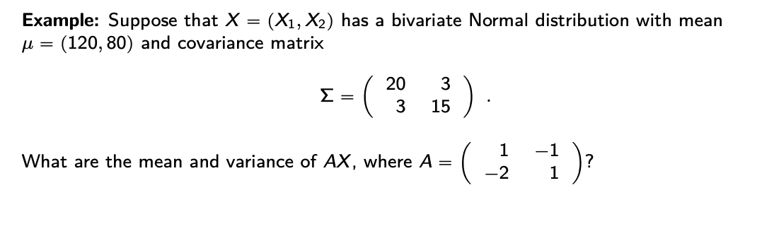 Solved Example: Suppose that X (X1, X2) has a bivariate | Chegg.com