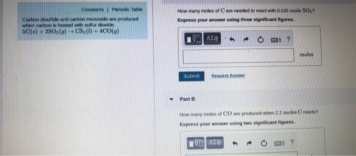 Solved Constants | Periodic Table How many moles of C are | Chegg.com