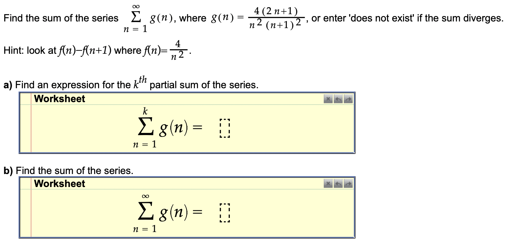 Solved Find the sum of the series \\( \\sum_{n=1}^{\\infty} | Chegg.com