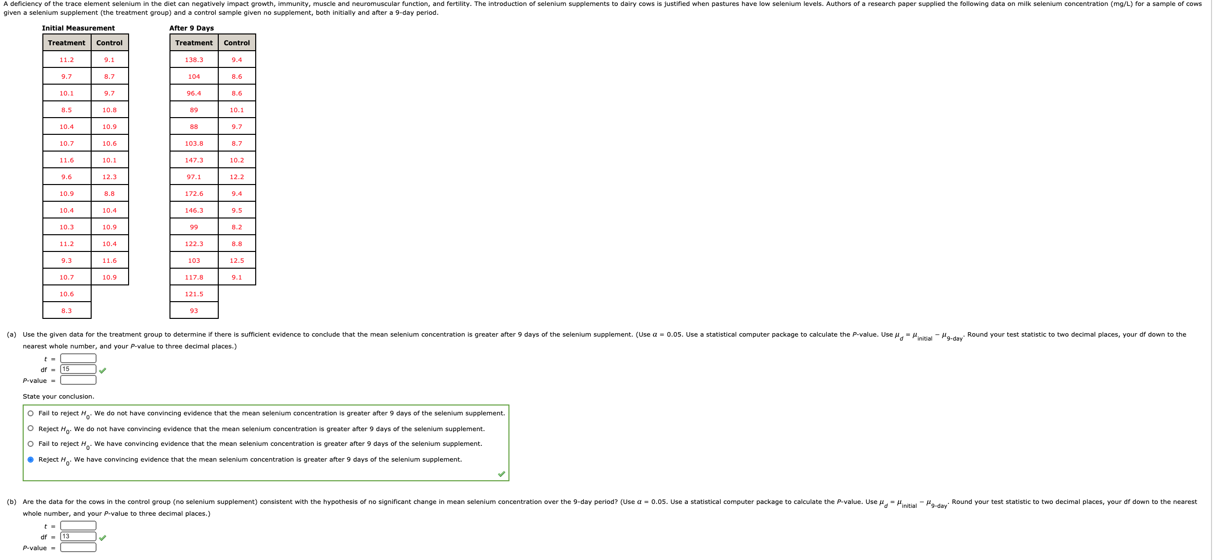 Solved A deficiency of the trace element selenium in the | Chegg.com