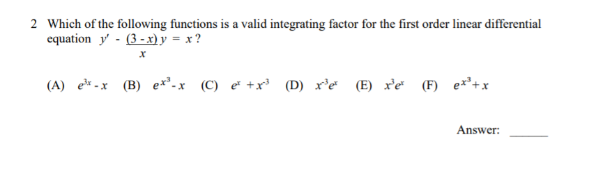 Solved 2 Which of the following functions is a valid | Chegg.com