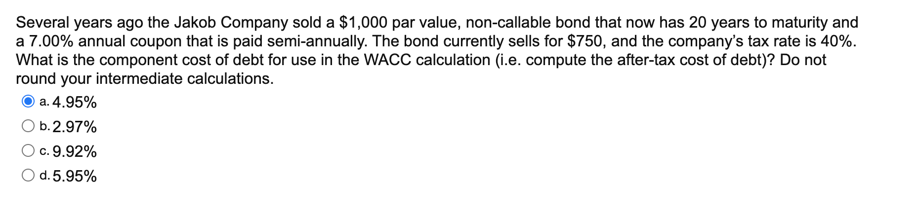 Solved Several years ago the Jakob Company sold a $1,000 par | Chegg.com