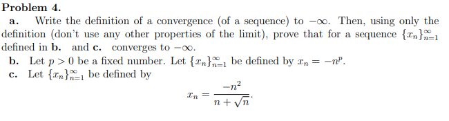 Solved Problem 4. a. Write the definition of a convergence | Chegg.com
