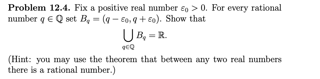 Solved Problem 12.4. Fix a positive real number ε0>0. For | Chegg.com