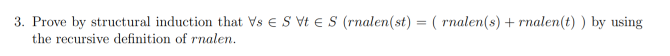 Solved 3. Prove by structural induction that Vs ES Vt e S | Chegg.com