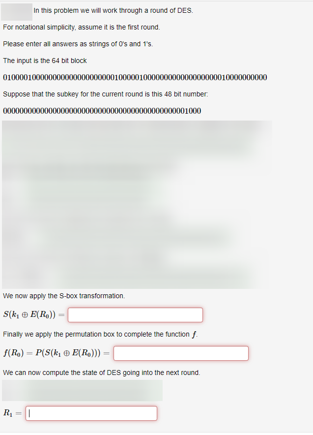 Solved In this problem we will work through a round of DES. | Chegg.com