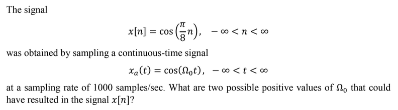 Solved = The signal x[n] = cos os (ön), -00 | Chegg.com