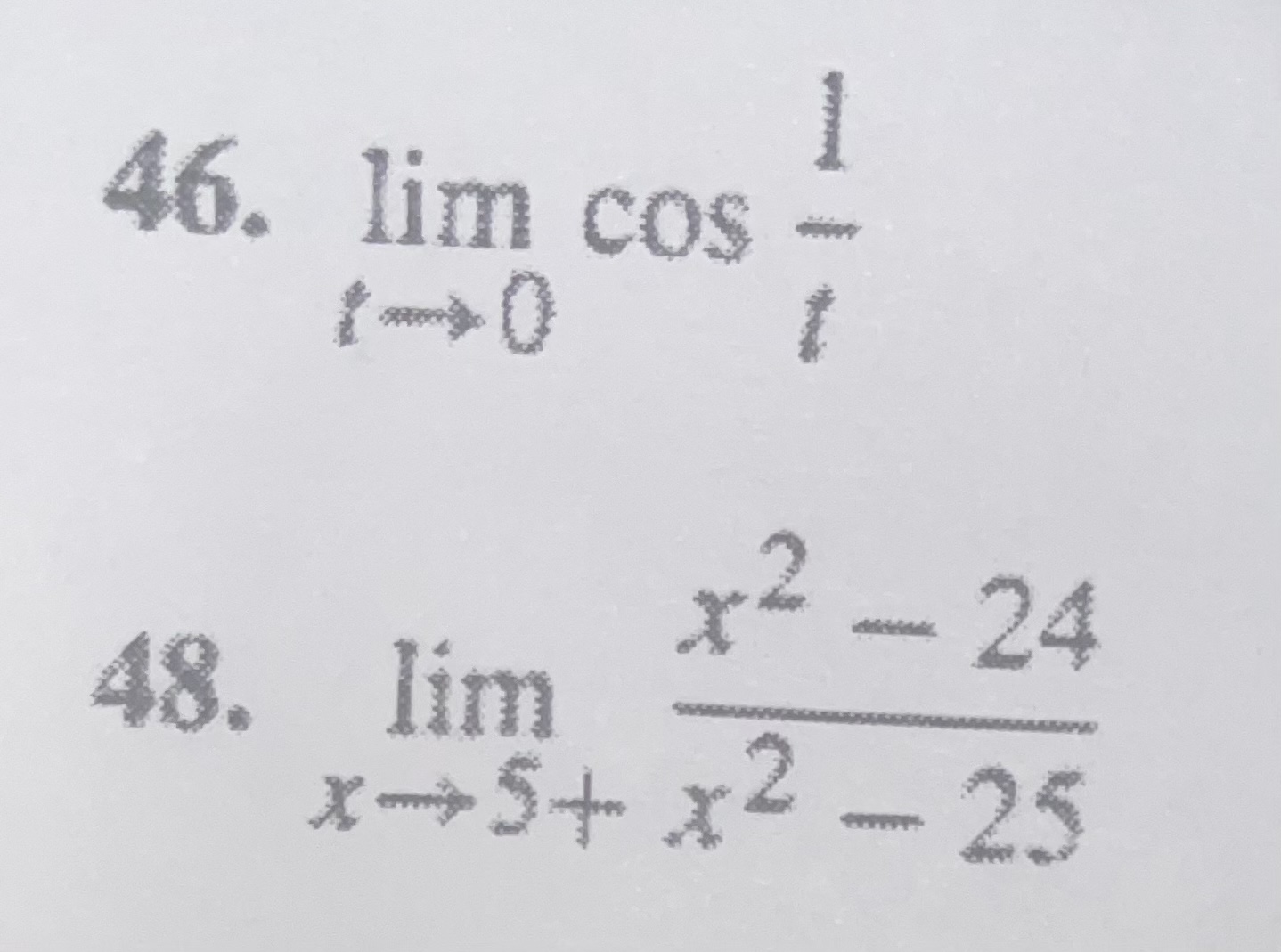 Solved using basic trig limit law (do not use l hopital | Chegg.com