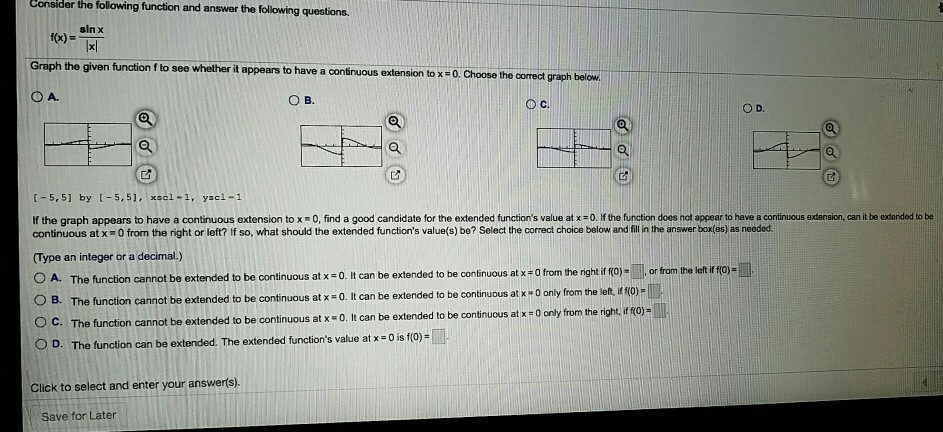 Solved Consider the following function and answer the | Chegg.com