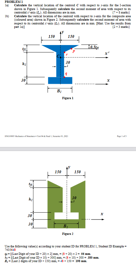 Solved PROBLEM 1 la) Calculate the vertical location of the | Chegg.com