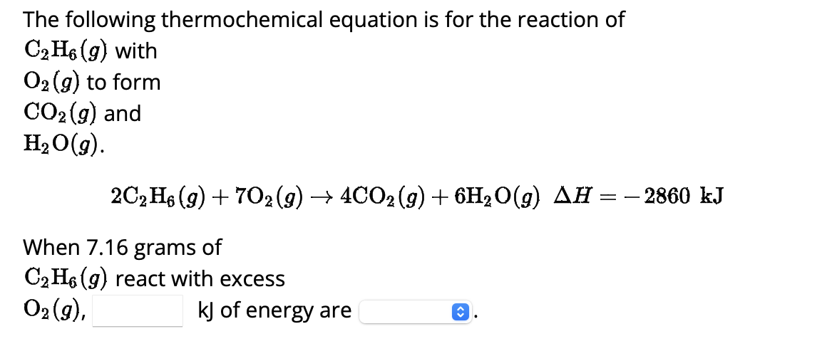 Solved The following thermochemical equation is for the | Chegg.com
