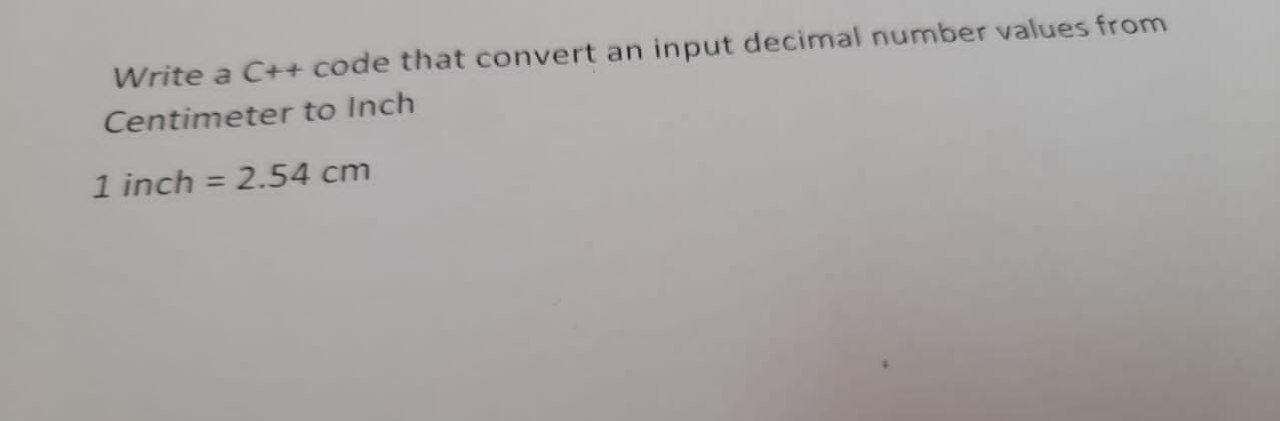 Solved Write a C++ code that convert an input decimal number | Chegg.com
