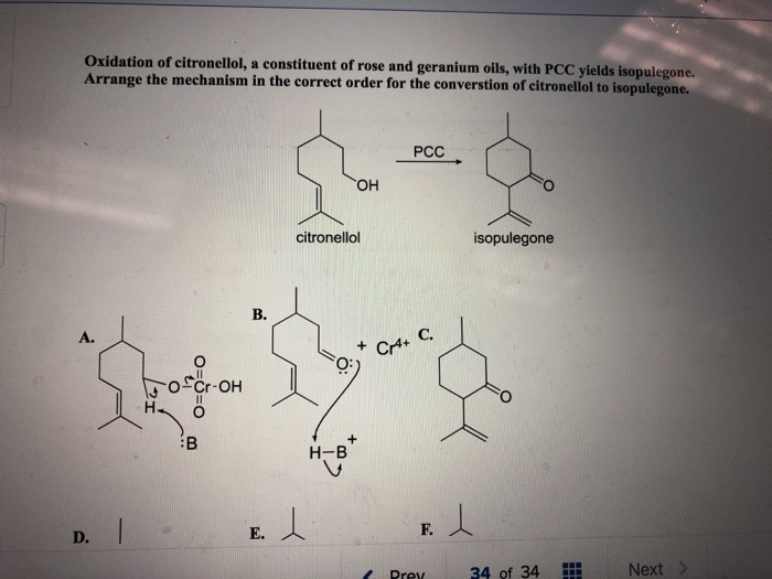 Solved Oxidation of citronellol, a constituent of rose and | Chegg.com